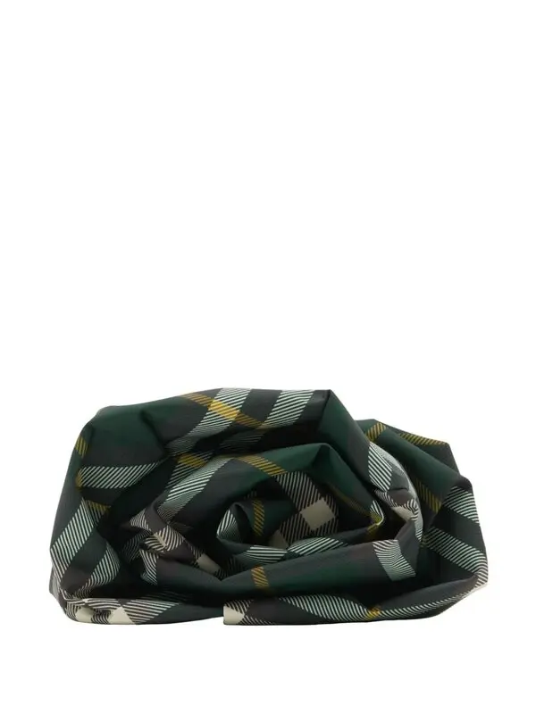 Burberry Check Pattern Rose Clutch - Green
