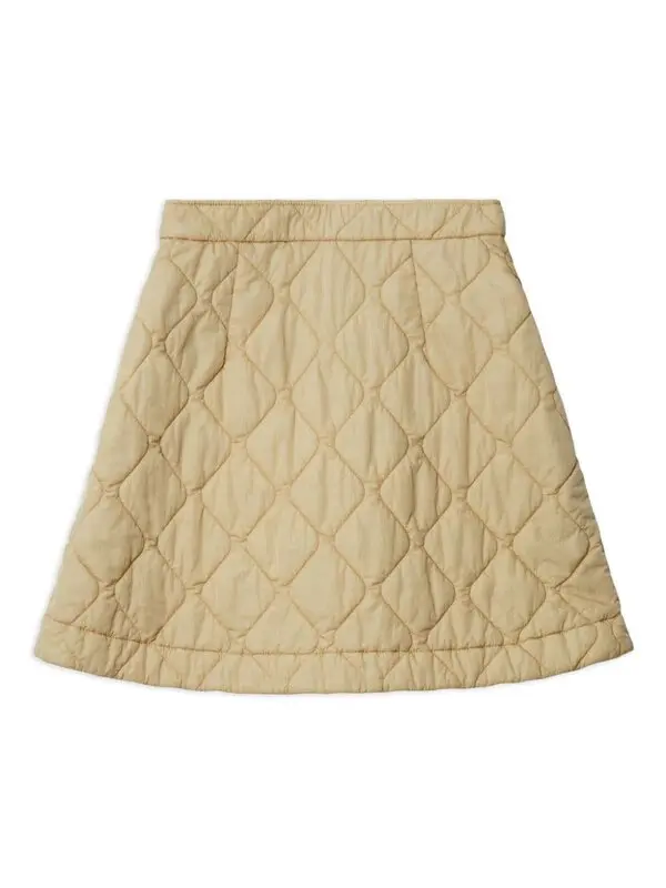 Burberry Quilted Nylon Skirt - White