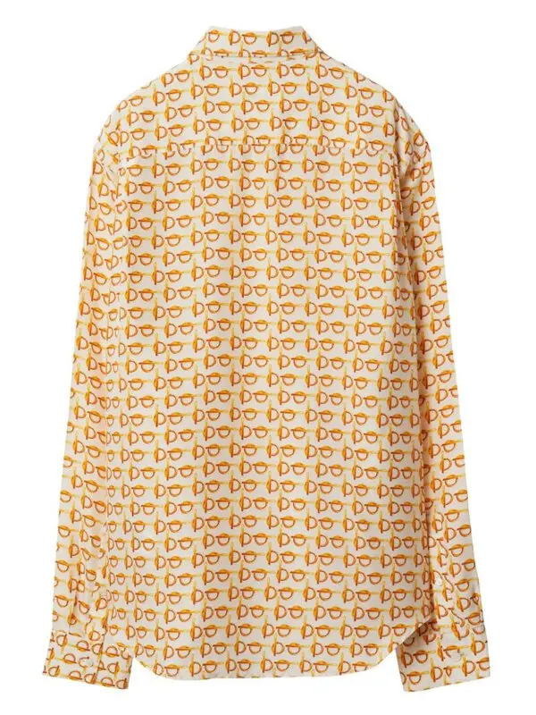 Burberry Printed Silk Shirt - Golden