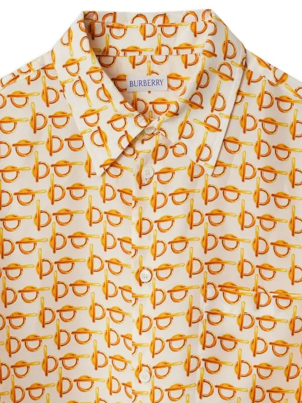 Burberry Printed Silk Shirt - Golden