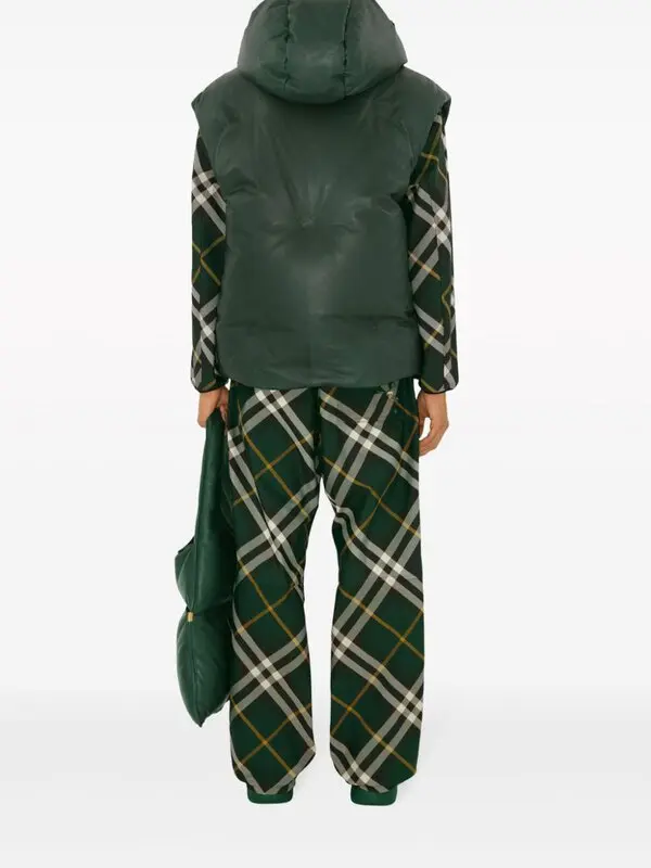 Burberry Check Trousers - Green