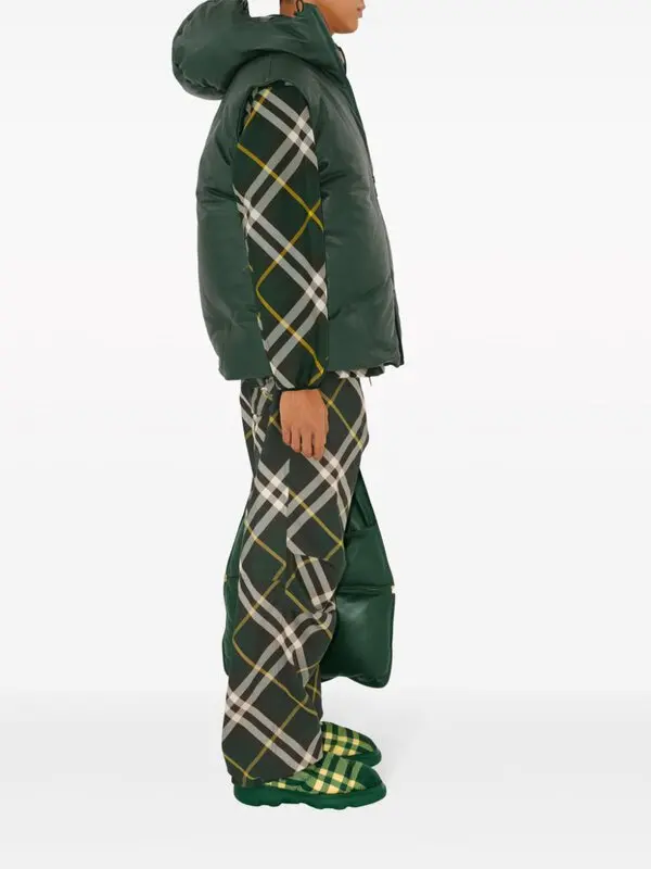 Burberry Check Trousers - Green