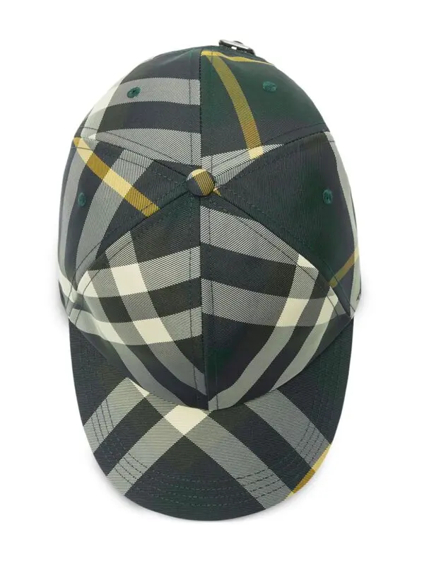 Burberry Check Baseball Cap In Green 25% Off Editorialist