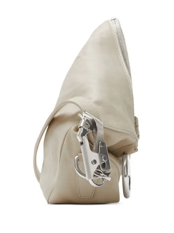 Burberry Knight Small Leather Shoulder Bag - White