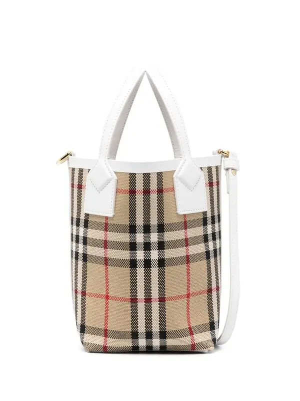 Burberry Vintage Check Mini Bucket Bag - Beige