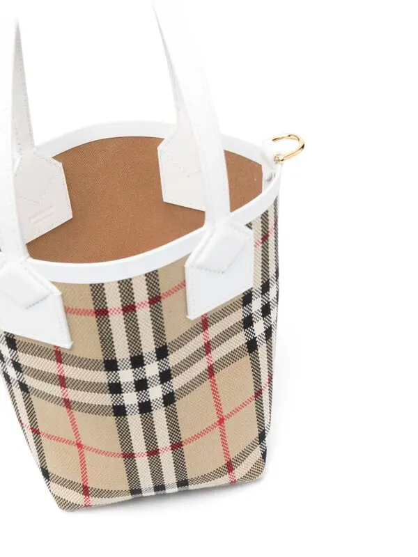 Burberry Vintage Check Mini Bucket Bag - Beige