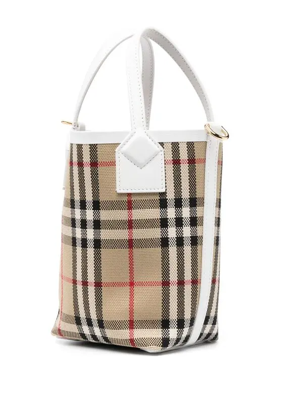 Burberry Vintage Check Mini Bucket Bag - Beige