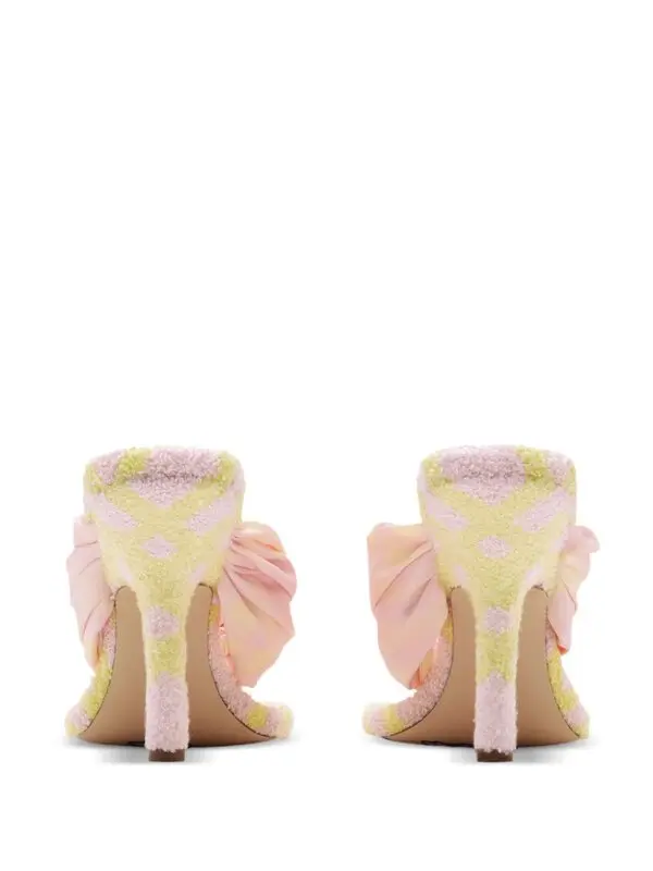 Burberry Check Print Sandals - White