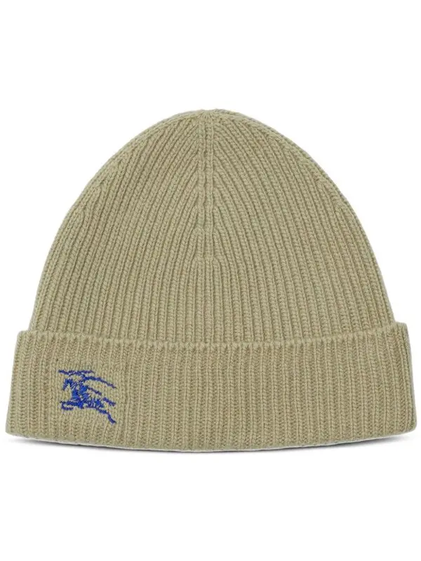 Burberry Equestrian Knight Cashmere Beanie - Beige