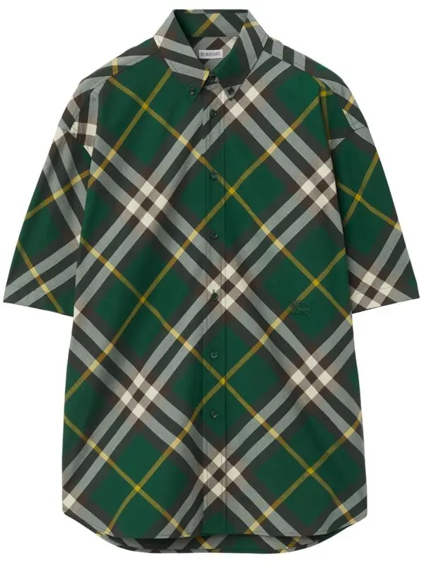 Burberry Check Motif Cotton Shirt