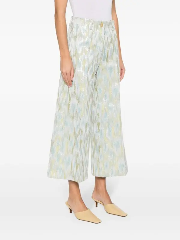 Erika Cavallini Printed Cropped Trousers