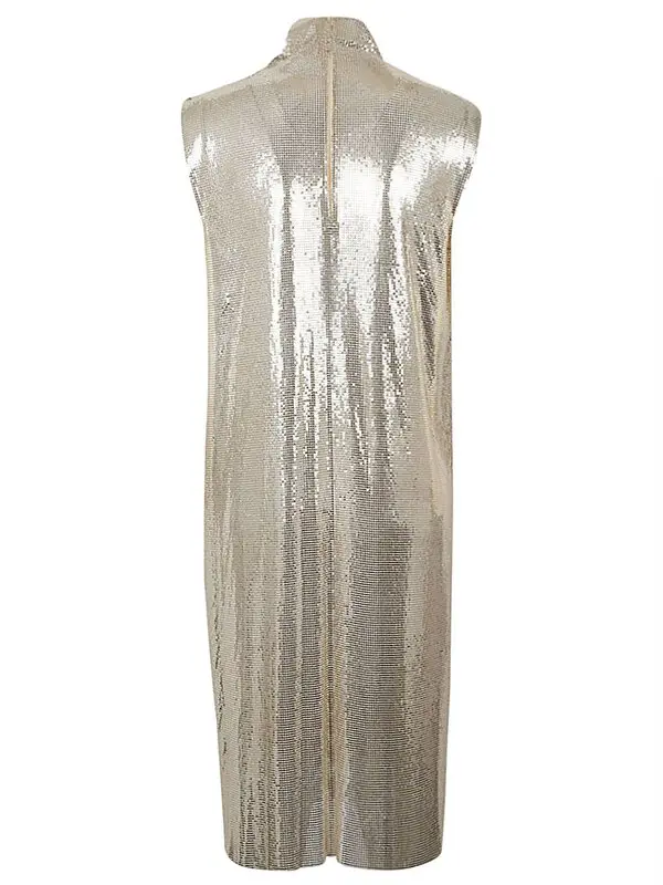 Sportmax Metallic Knit Mini Dress - Golden