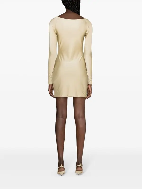 Coperni Twisted Cut-out Mini Dress - Beige
