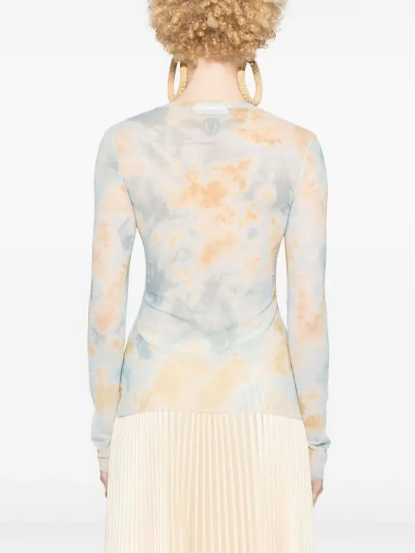 Erika Cavallini Long Sleeve Printed T-shirt - Clear Blue