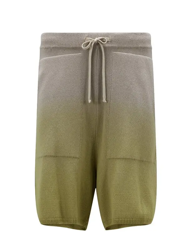 Moncler Gradient Effect Cashmere Shorts - Yellow