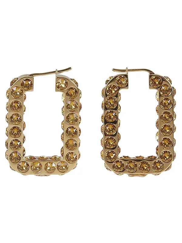 Amina Muaddi Charlotte Hoop Earrings - Golden