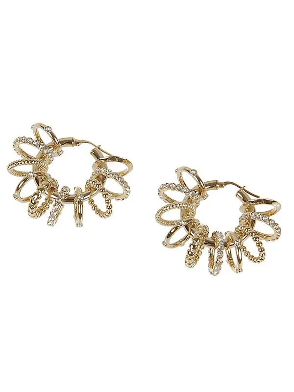 Amina Muaddi Multi Ring Earrings - Golden