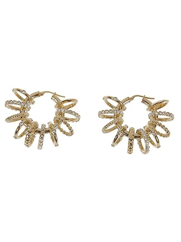 Amina Muaddi Multi Ring Earrings - Golden