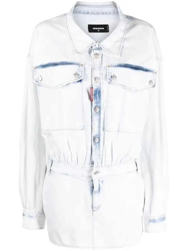 Dsquared2 Denim Mini Dress - Clear Blue
