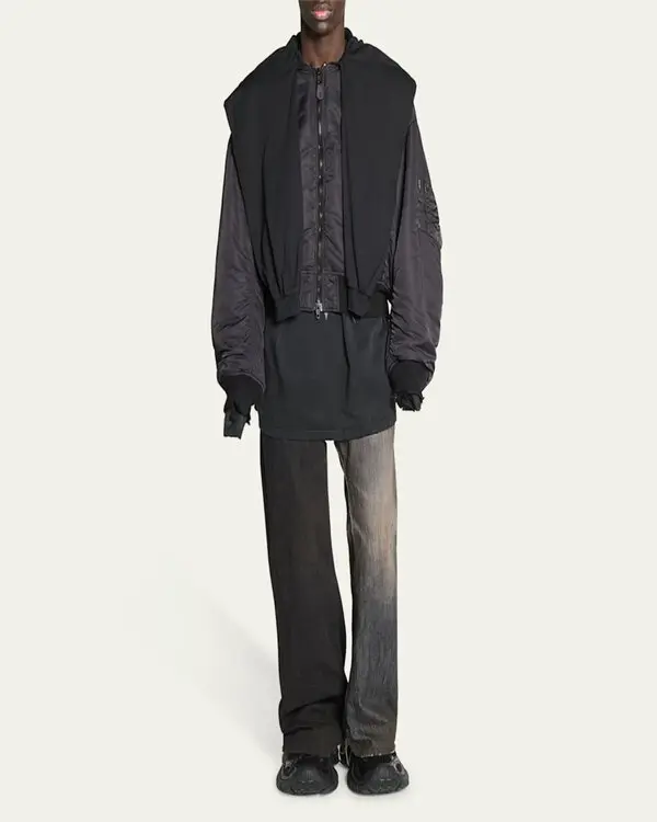 Balenciaga Incognito Bomber Jacket - Noir | Editorialist