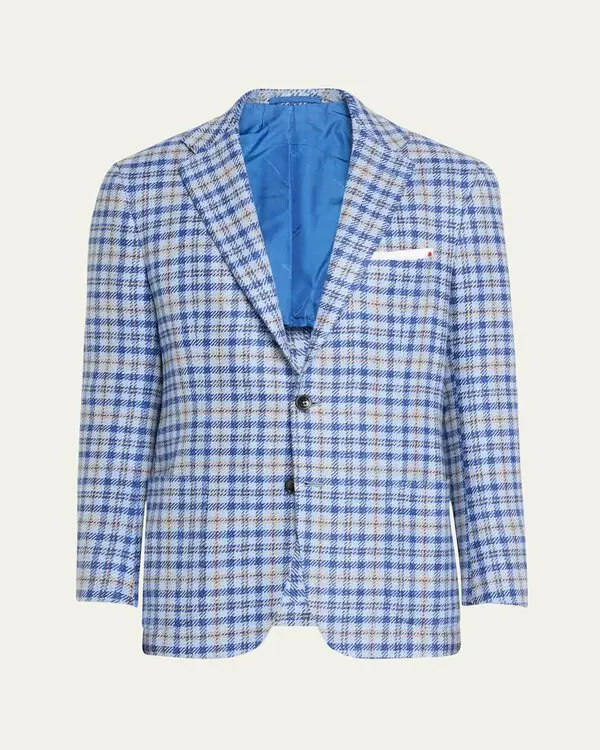 Kiton Graph Check Sport Coat