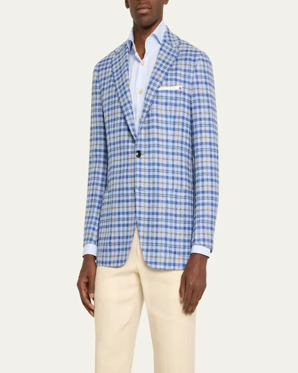 Kiton Graph Check Sport Coat