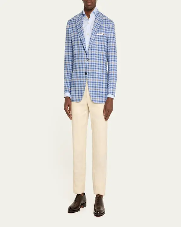 Kiton Graph Check Sport Coat