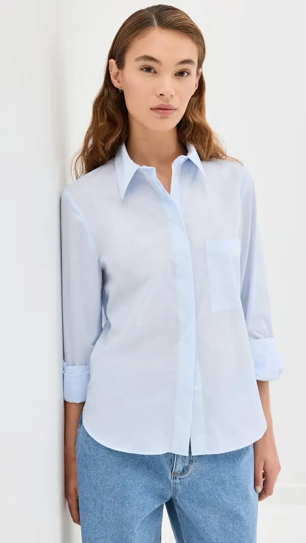 TWP Boyfriend Shirt - Baby Blue