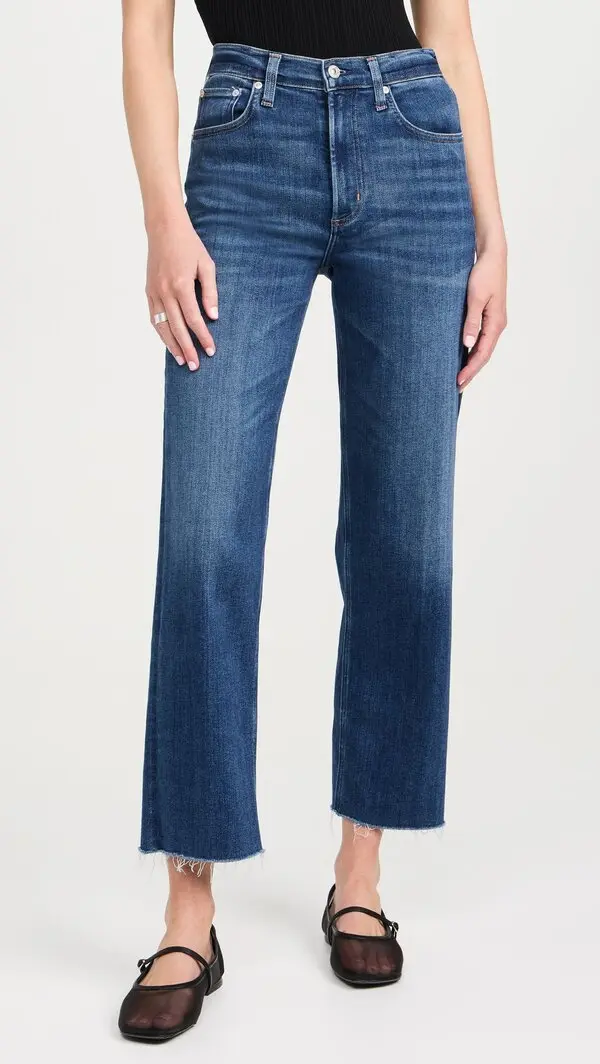 Citizens Of Humanity Palma Straight Leg Jeans With Raw Edge Hem - Ambry
