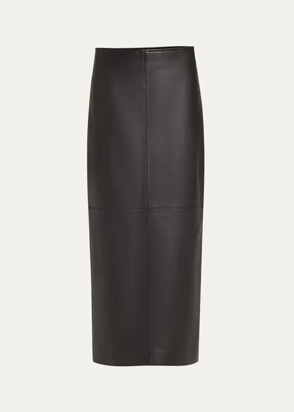 A.L.C. Marta Leather Maxi Skirt - Black