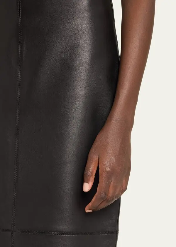 A.L.C. Marta Leather Maxi Skirt - Black