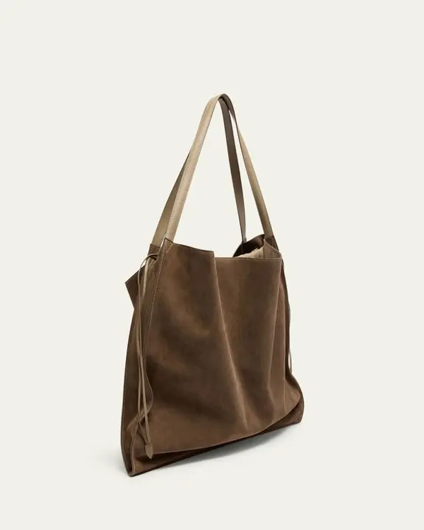 CHRISTIAN LOUBOUTIN Le 54 Suede Tote - Chocolate