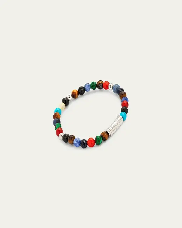 Tateossian Sterling Silver Bracelet With Gemstones