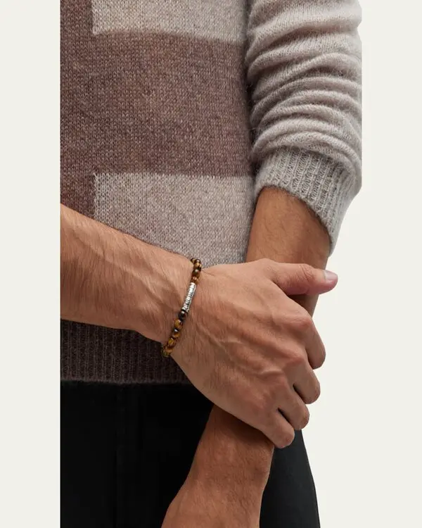 Tateossian Tiger Eye Bead Bracelet