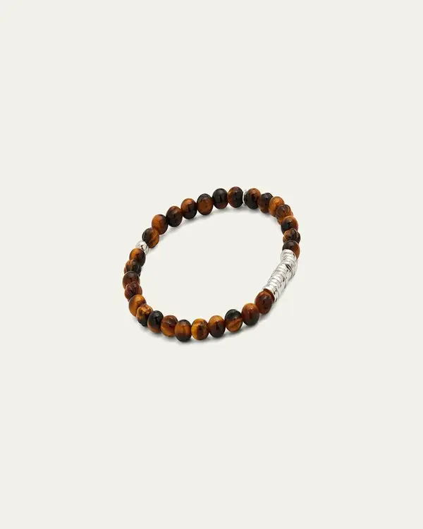 Tateossian Tiger Eye Bead Bracelet