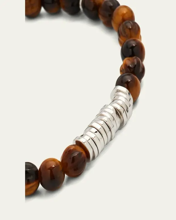 Tateossian Tiger Eye Bead Bracelet