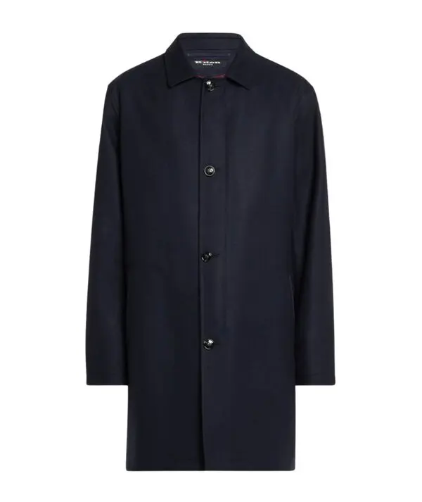 Kiton Cashmere Concealed-zip Car Coat