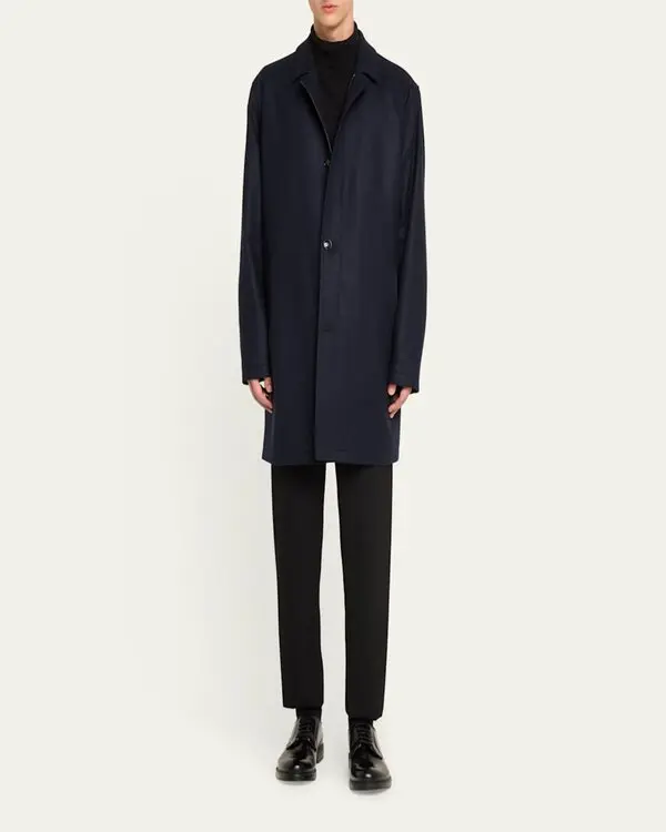 Kiton Cashmere Concealed-zip Car Coat