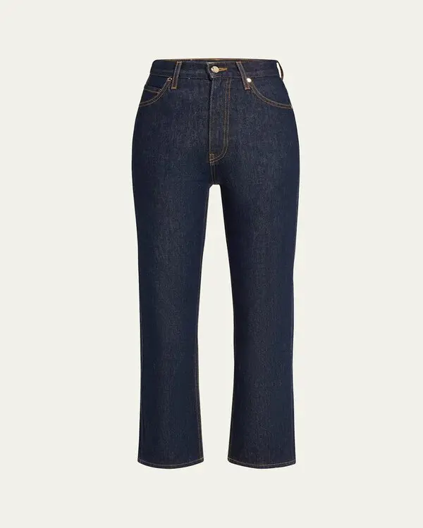 Ulla Johnson The Agnes Cropped Straight-leg Denim Jeans