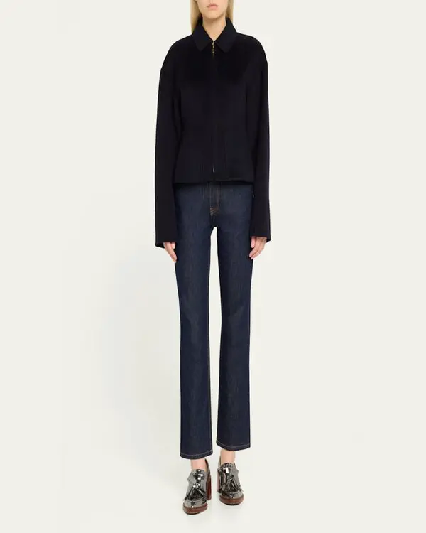 Ulla Johnson The Agnes Cropped Straight-leg Denim Jeans