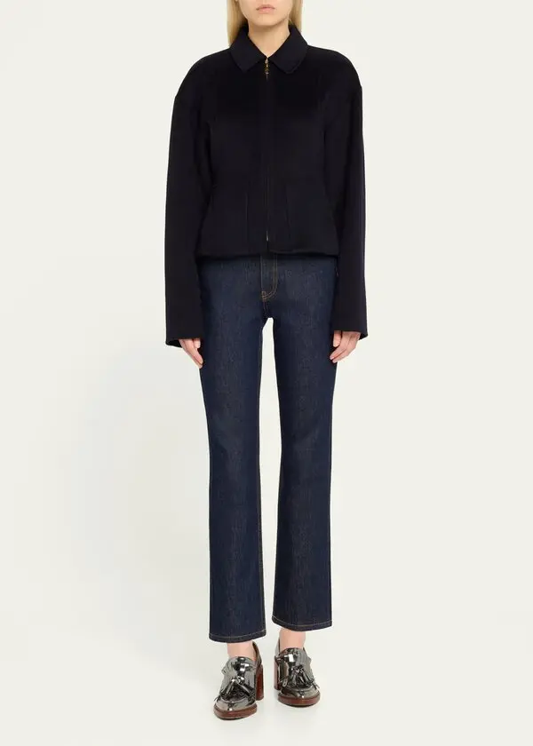 Ulla Johnson The Agnes Cropped Straight-leg Denim Jeans