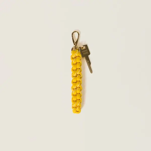 MIU MIU トリックキーホルダー ツンドラブラウン/イエロー Miu Miu Cord And Nylon Trick - Yellow | Editorialist