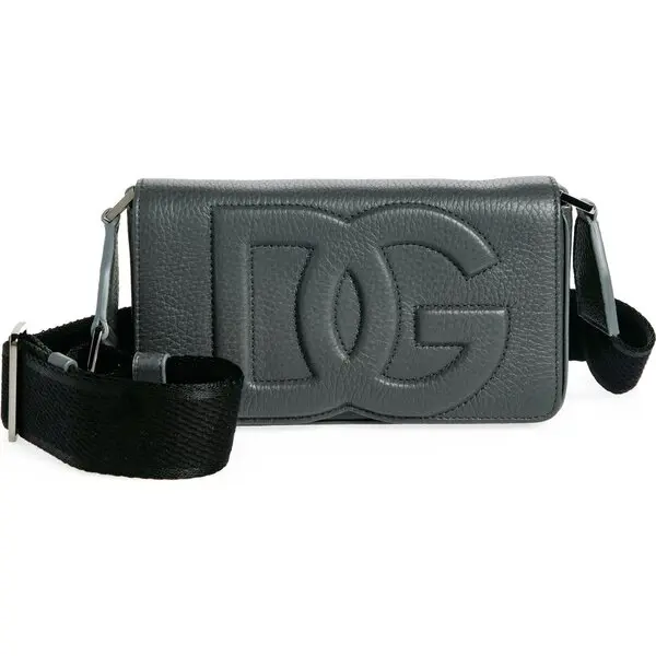 Dolce & Gabbana Mini Deerskin Leather Shoulder Bag - Grigio