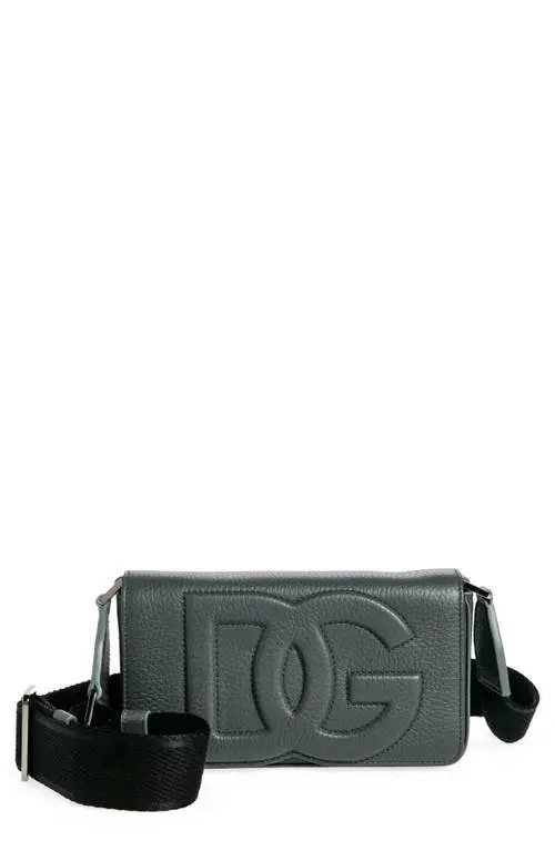 Dolce & Gabbana Mini Deerskin Leather Shoulder Bag - Grigio