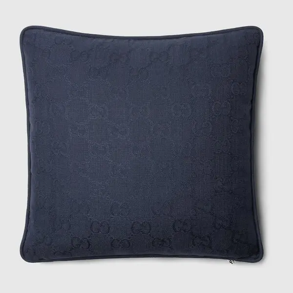 Gucci Gg Viscose Cushion - Blue