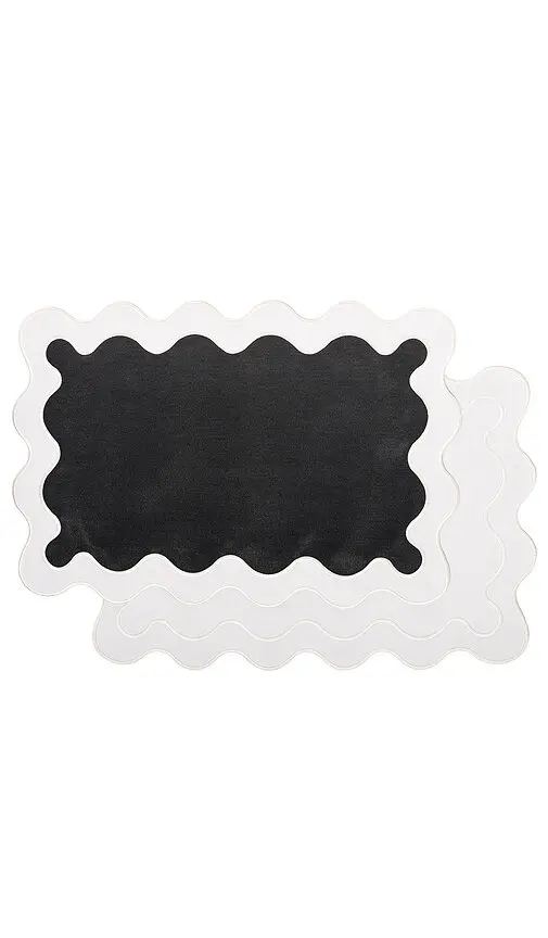 BUSINESS & PLEASURE Placemat Set Of 4 In Black - Riviera Black