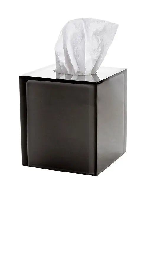 Jonathan Adler Hollywood Tissue Box In Charcoal