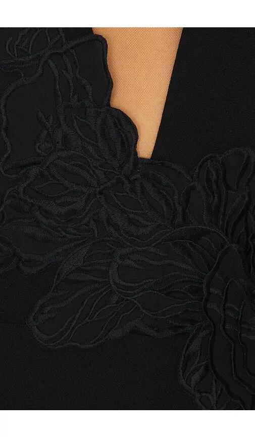 SAU LEE Flora Lace Trim Maxi Dress