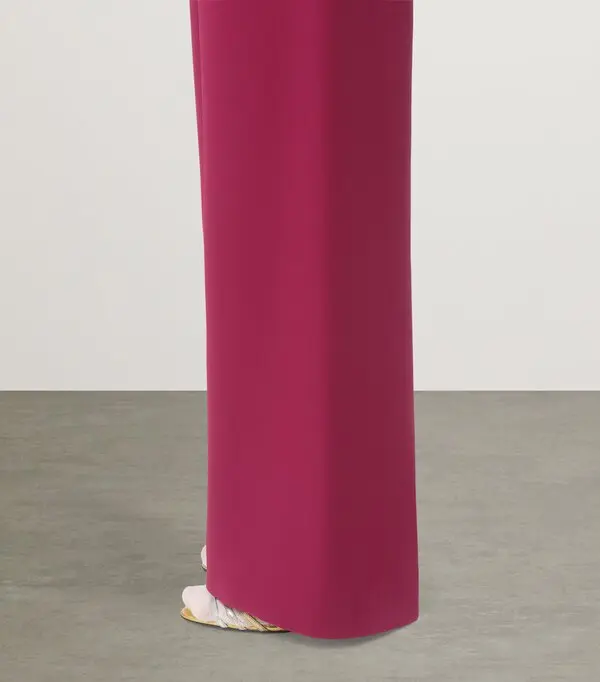 Valentino Garavani Silk Wide-leg Trousers - Red