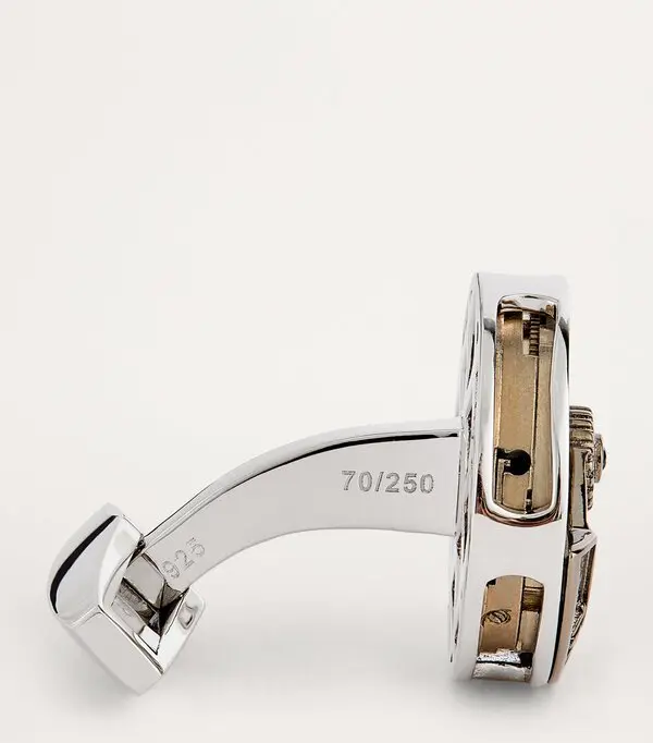 Tateossian Circle Skeleton Gear Cufflinks - Silver